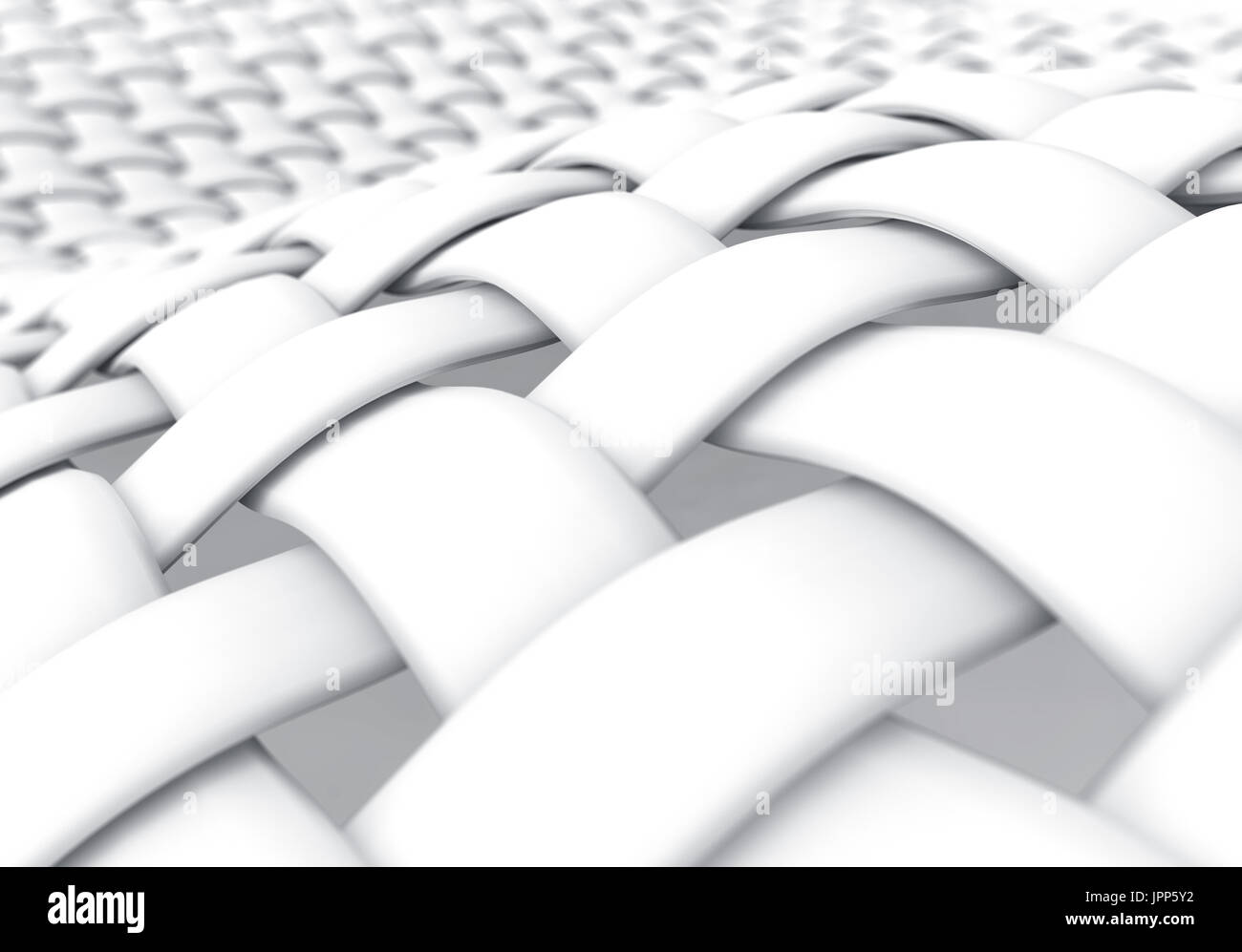 Close up look at interlaced fiber, flat fiber surface in 3d rendering ...