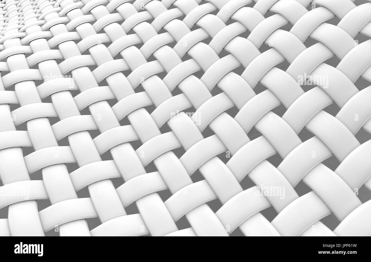 Close up look at interlaced fiber, flat fiber surface in 3d rendering ...