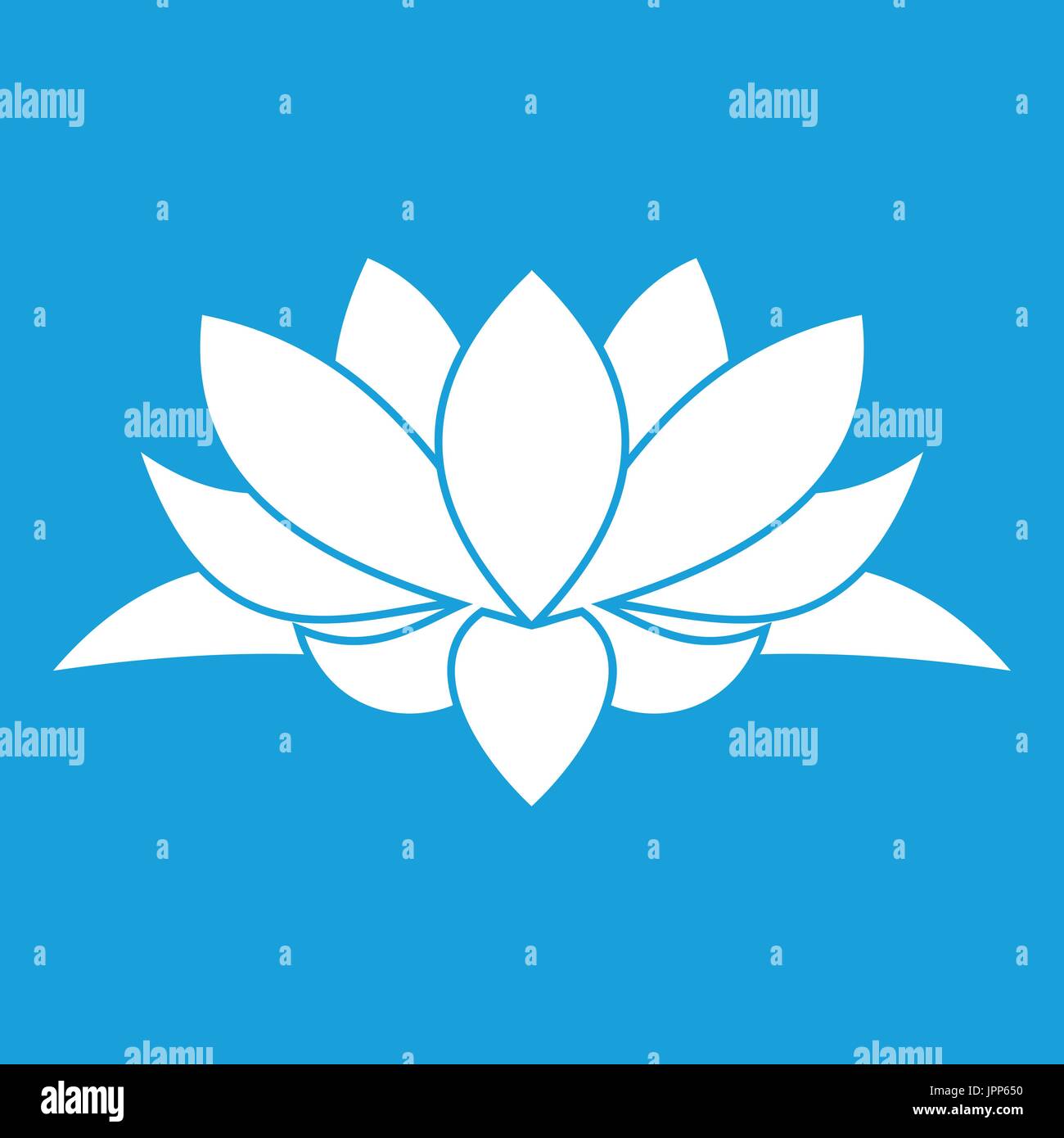 Lotus flower icon white Stock Vector Image & Art - Alamy