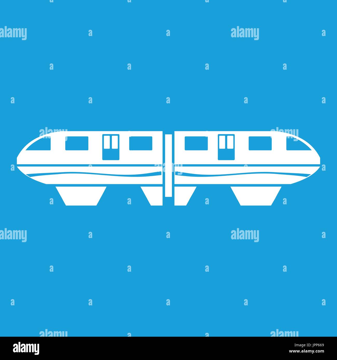 Monorail train icon white Stock Vector Image & Art - Alamy