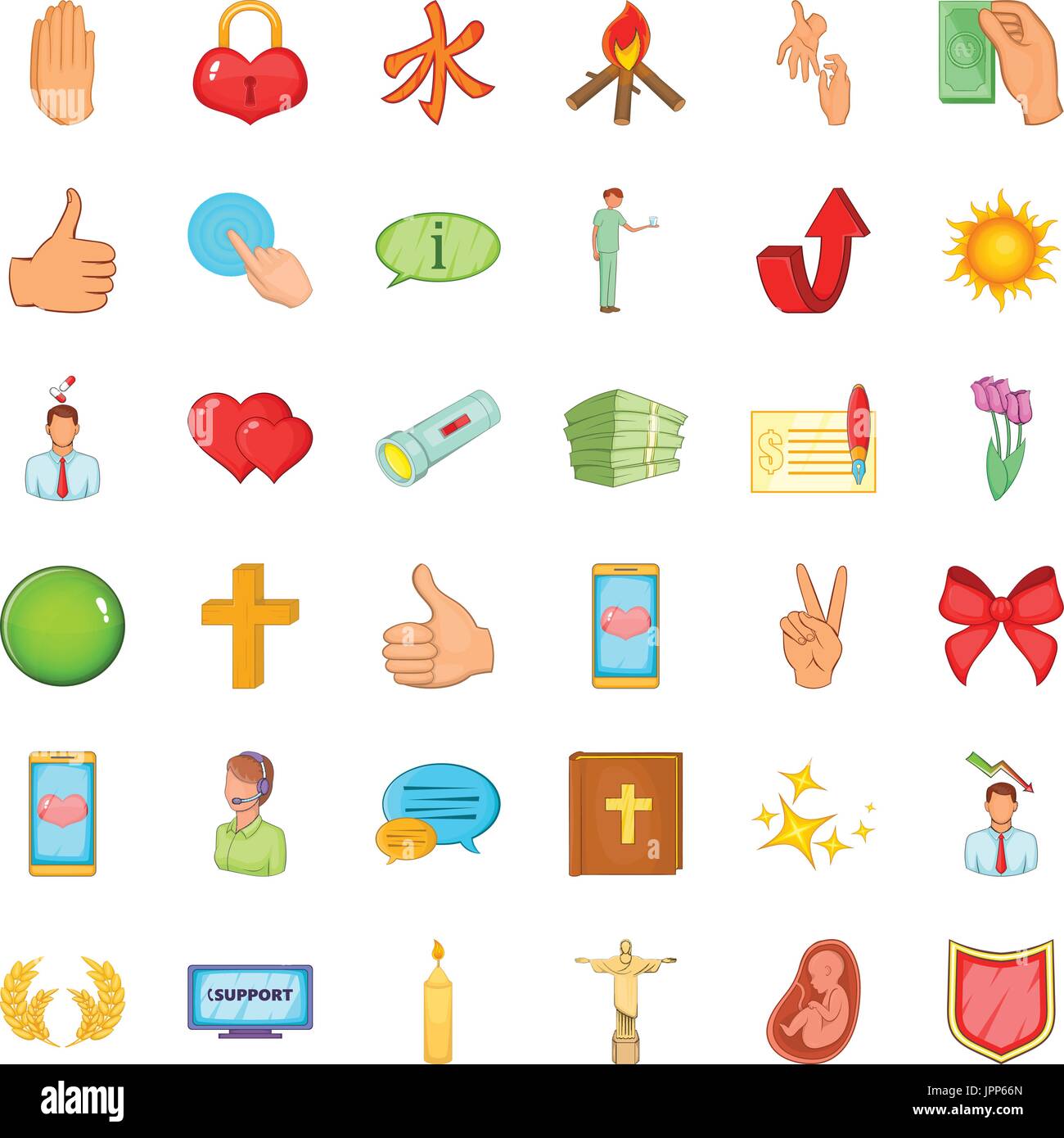 Money help icons set, cartoon style Stock Vector Image & Art - Alamy