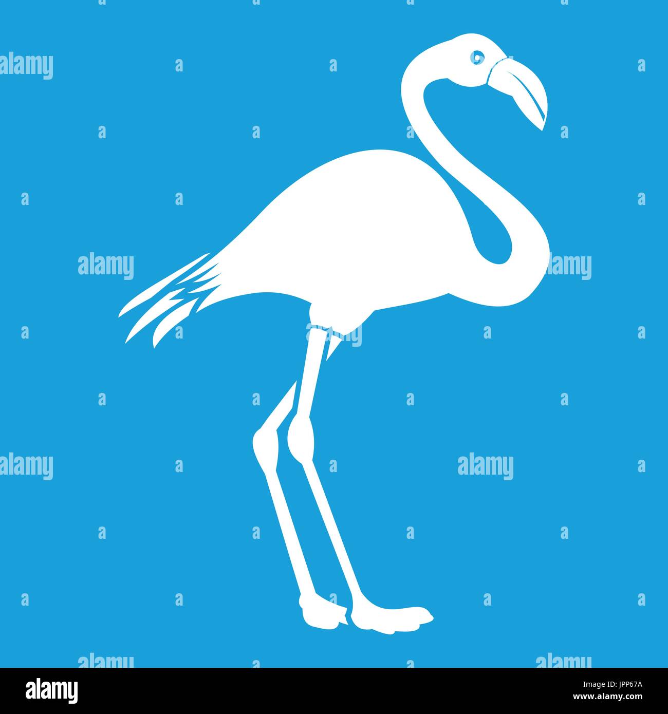 Flamingo icon white Stock Vector Image & Art - Alamy