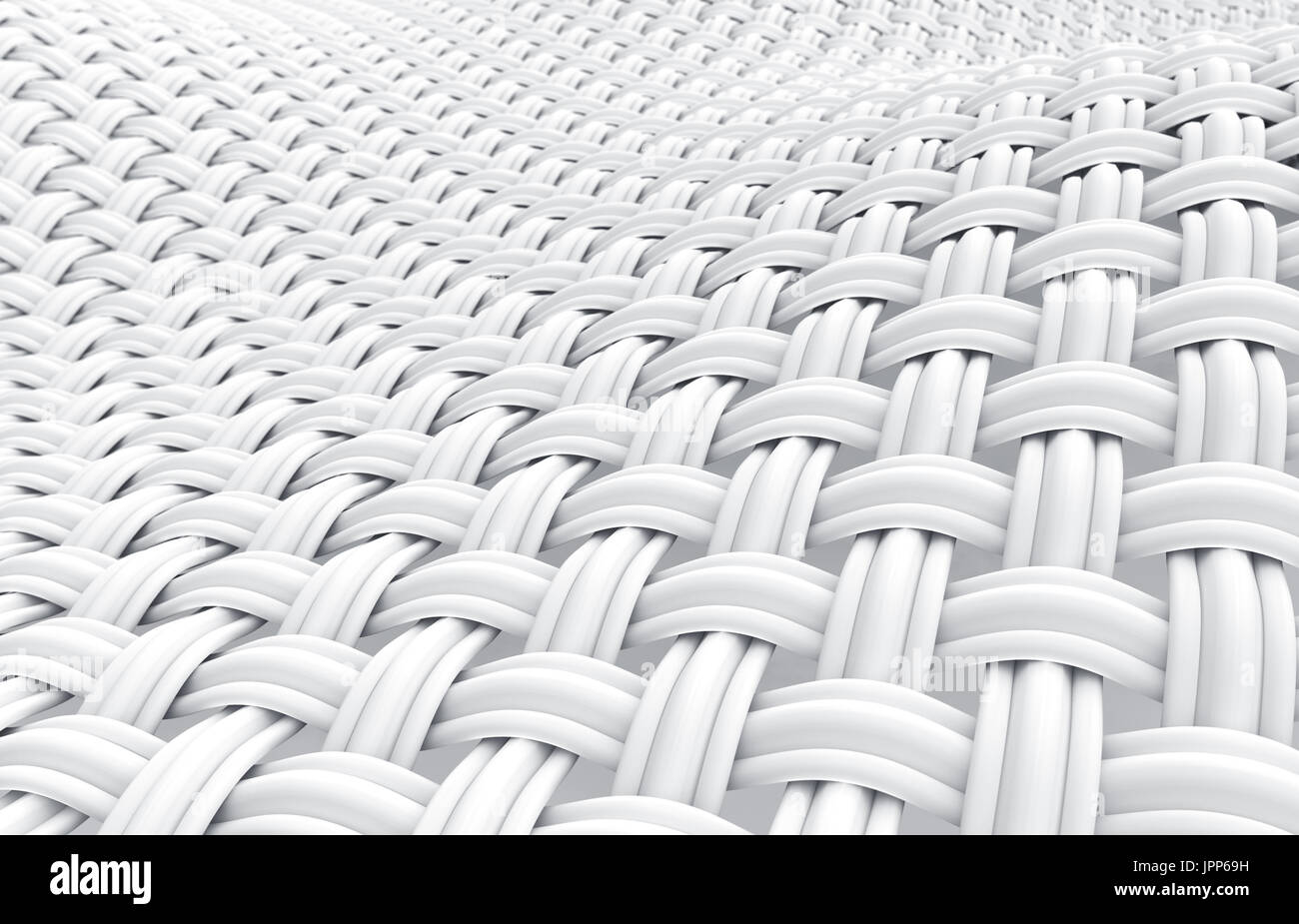 Close up look at interlaced fiber, curved fiber constructed with plural ...