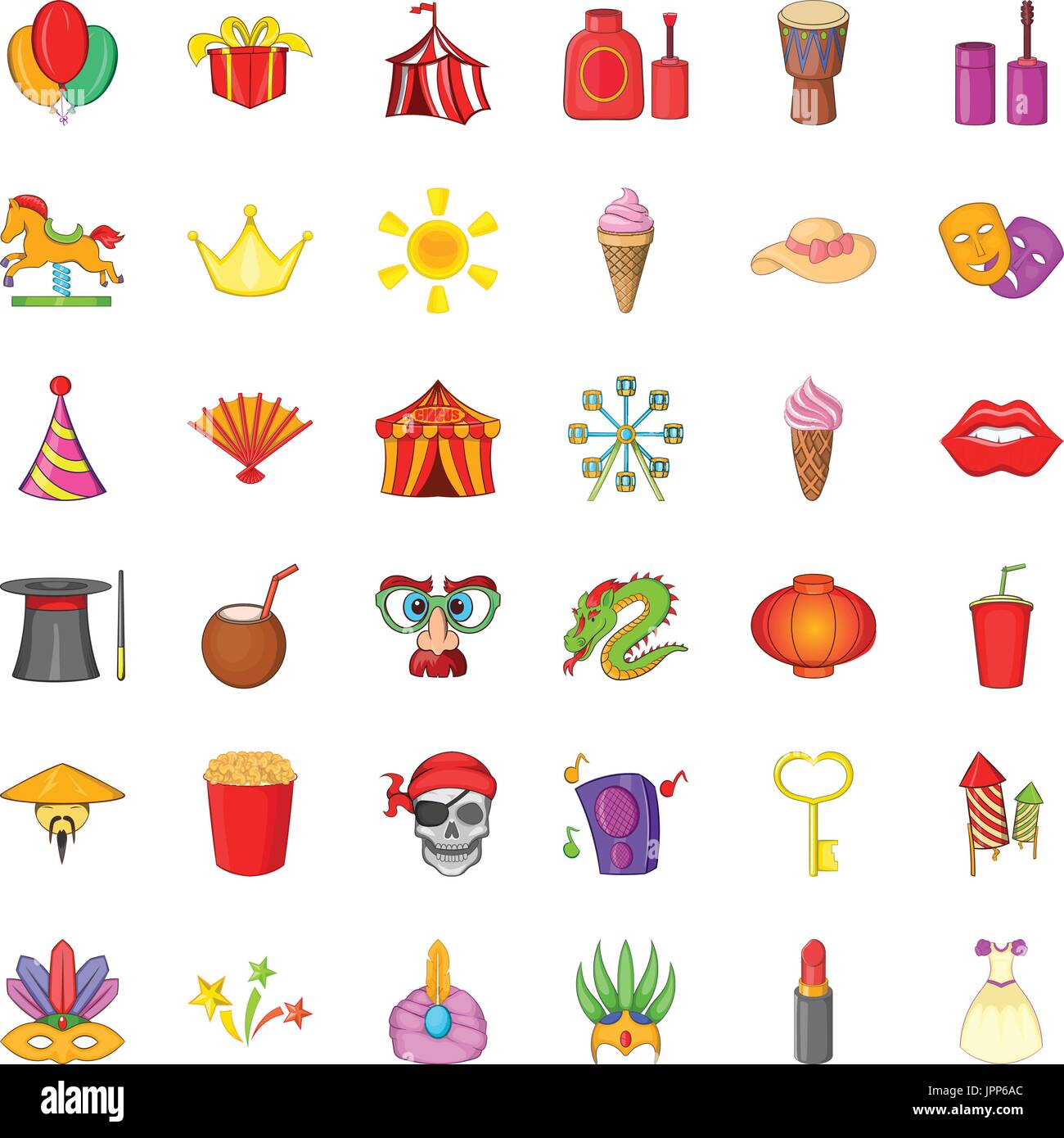 Holiday icons set, cartoon style Stock Vector Image & Art - Alamy