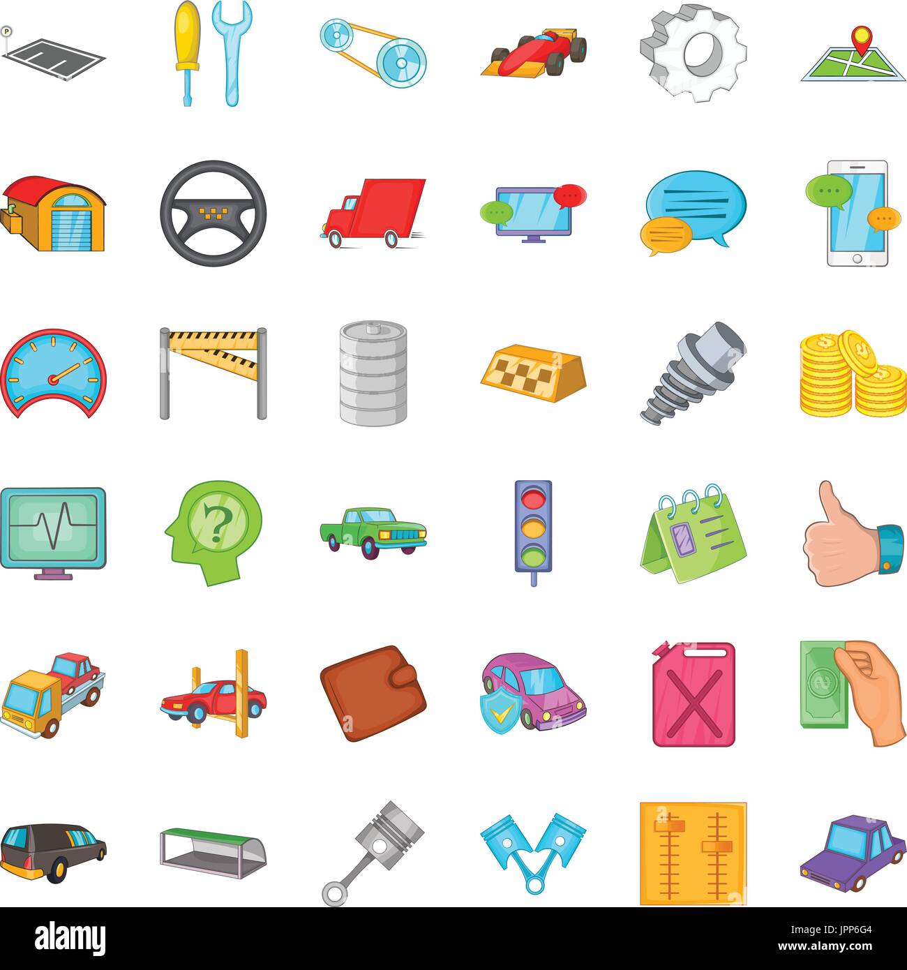 Repairing icons set, cartoon style Stock Vector Image & Art - Alamy