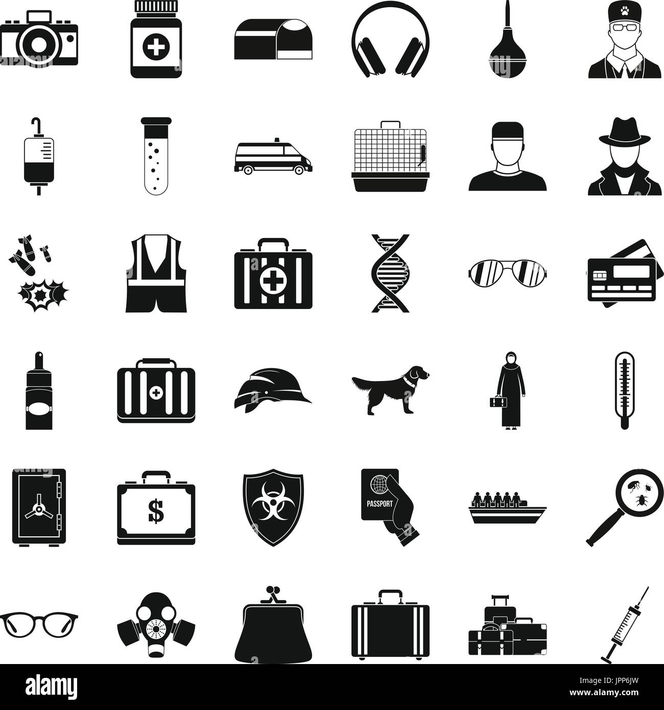 Case icons set, simple style Stock Vector Image & Art - Alamy