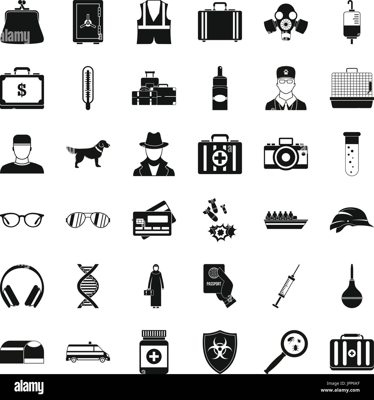 Happening icons set, simple style Stock Vector Image & Art - Alamy
