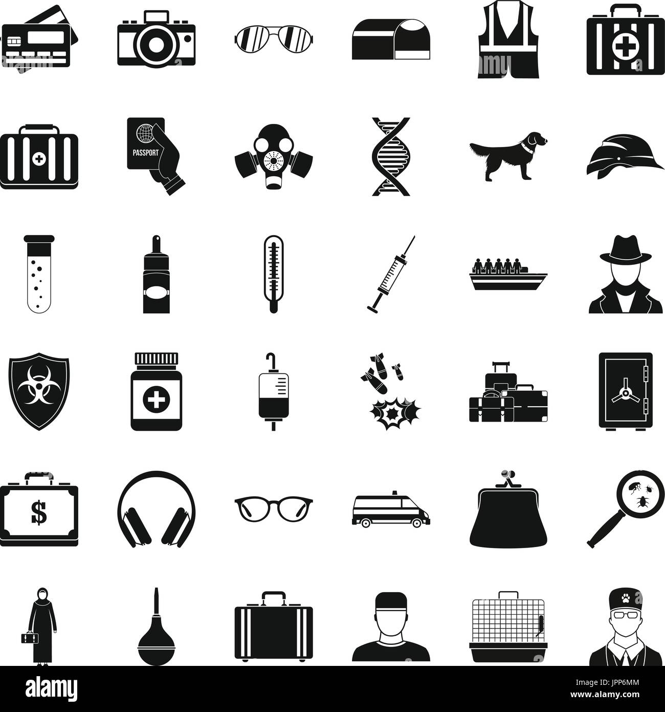 Incident icons set, simple style Stock Vector Image & Art - Alamy