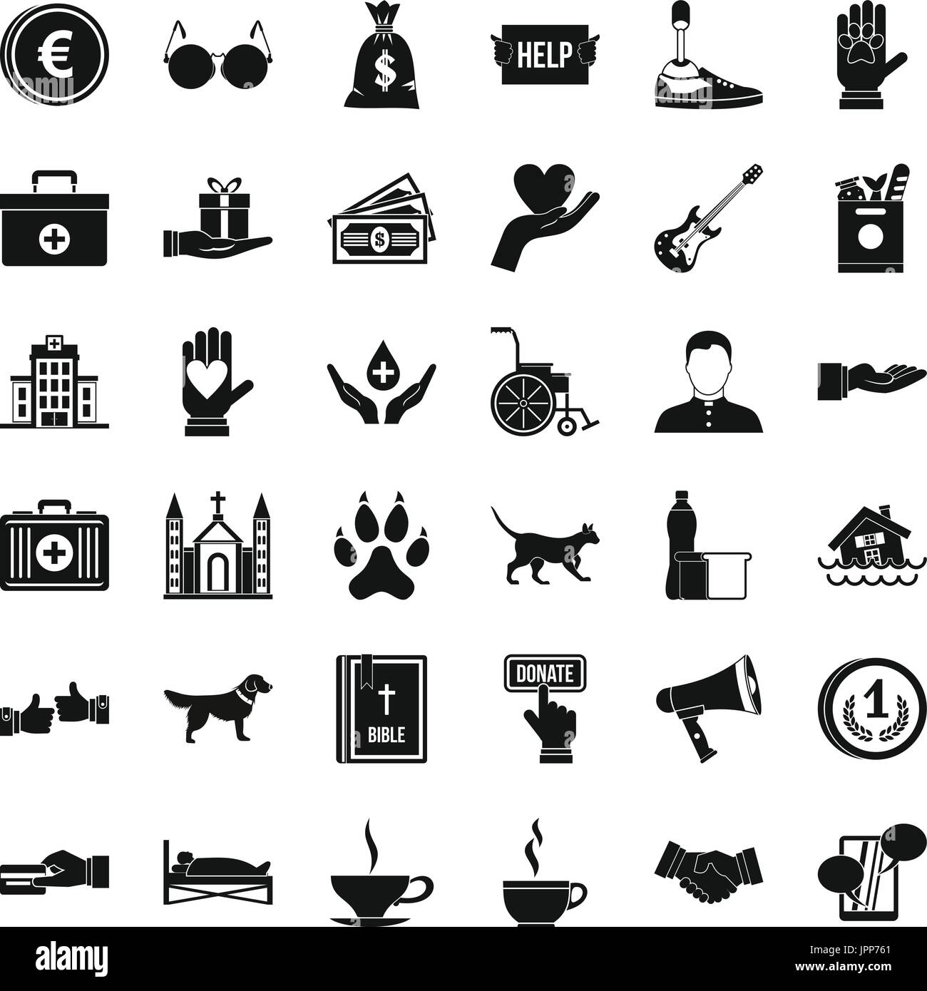 Donate icons set, simple style Stock Vector Image & Art - Alamy