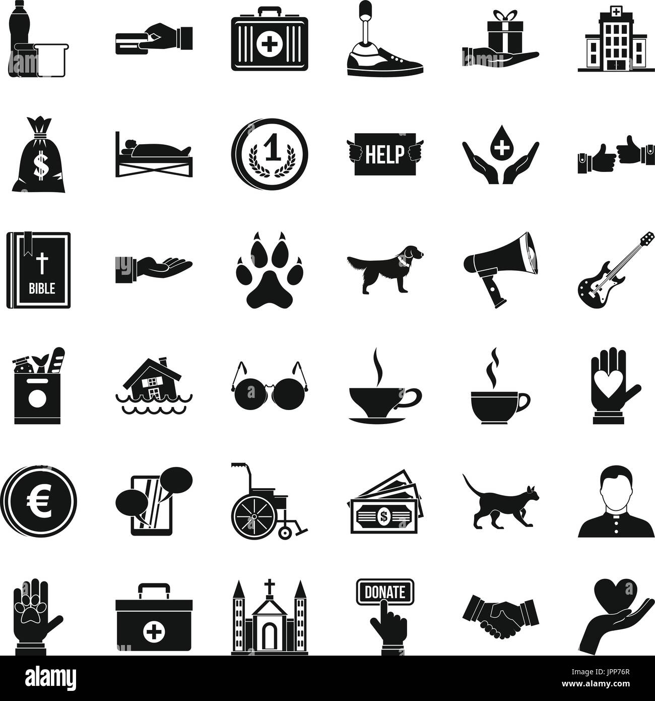 Protection icons set, simple style Stock Vector Image & Art - Alamy