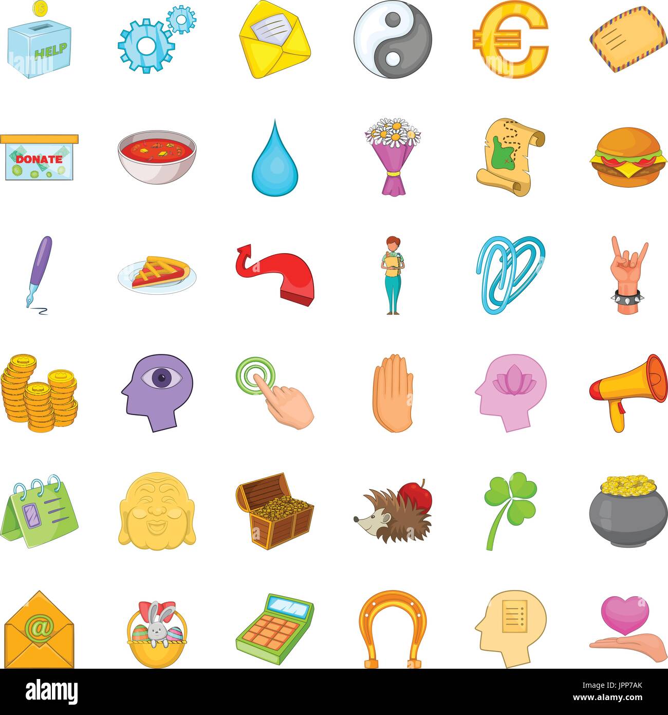 Volunteer icons set, cartoon style Stock Vector Image & Art - Alamy