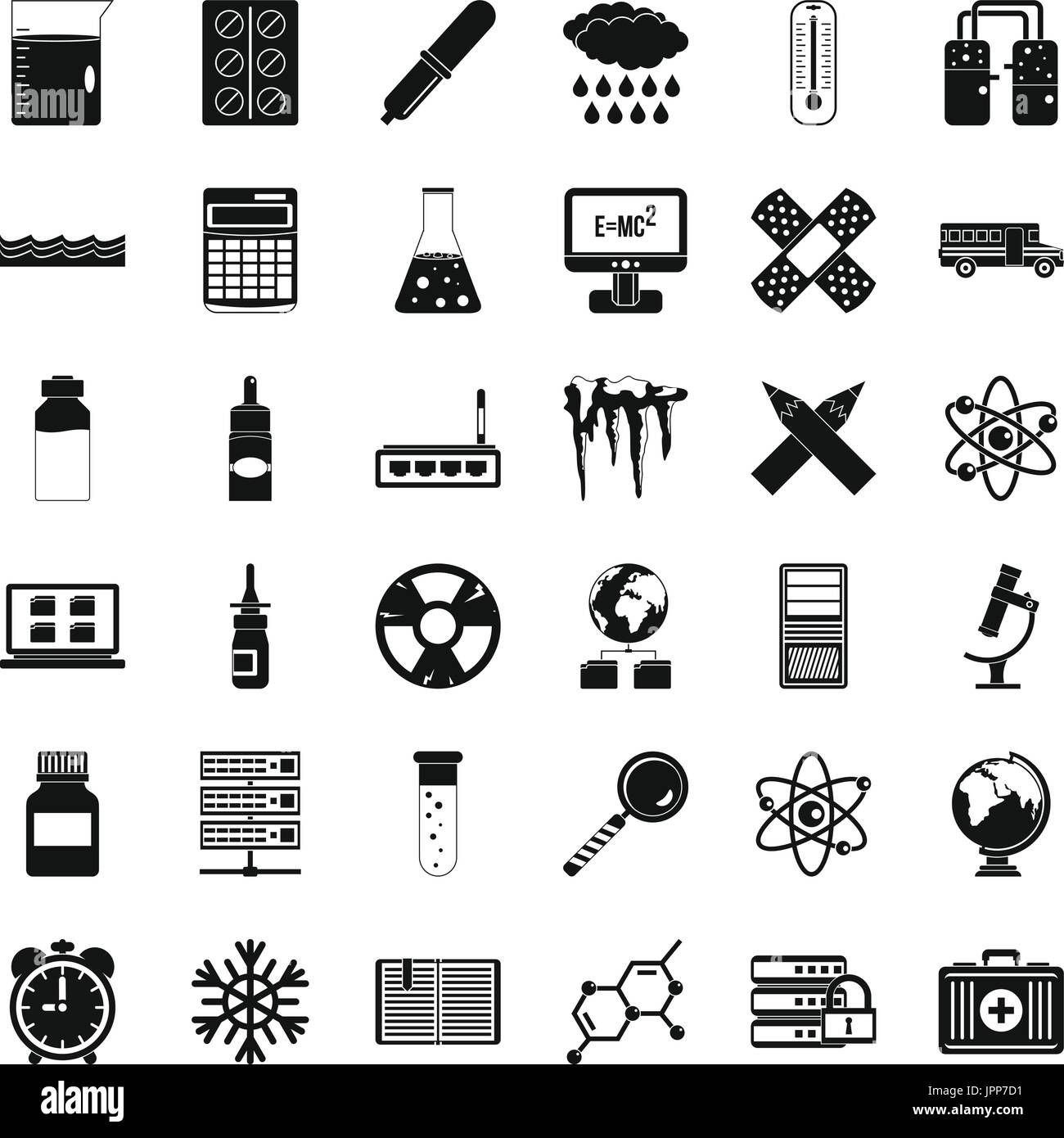 Laboratory icons set, simple style Stock Vector Image & Art - Alamy