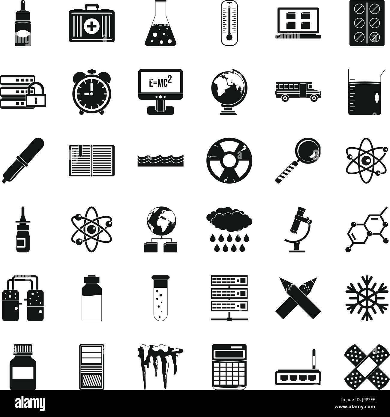 Chemical equipment icons set, simple style Stock Vector Image & Art - Alamy