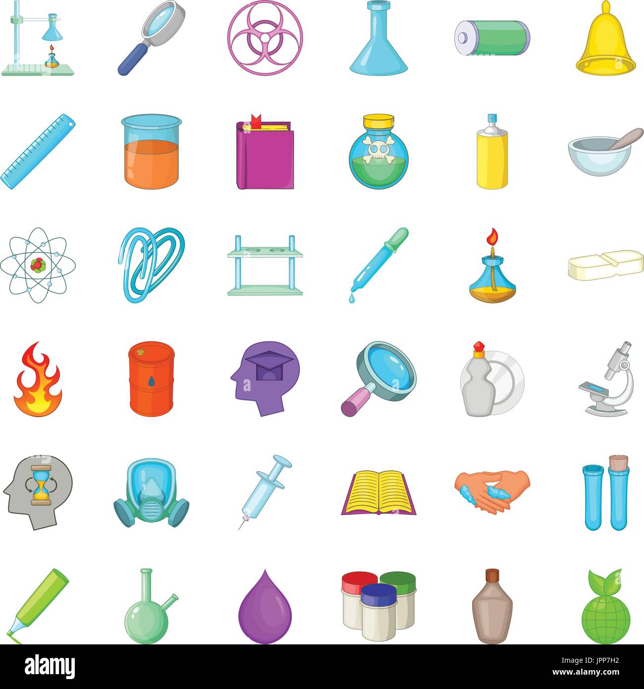 Laboratory icons set, cartoon style Stock Vector Image & Art - Alamy