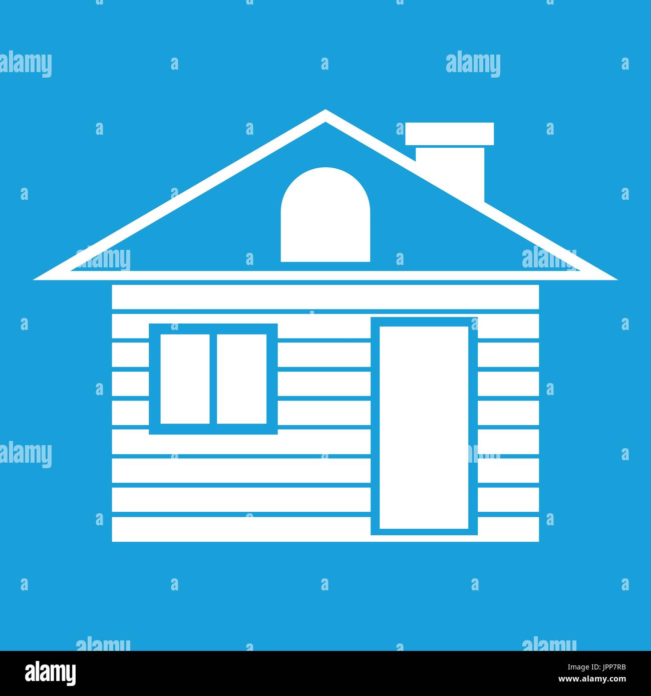 Wooden log house icon white Stock Vector Image & Art - Alamy