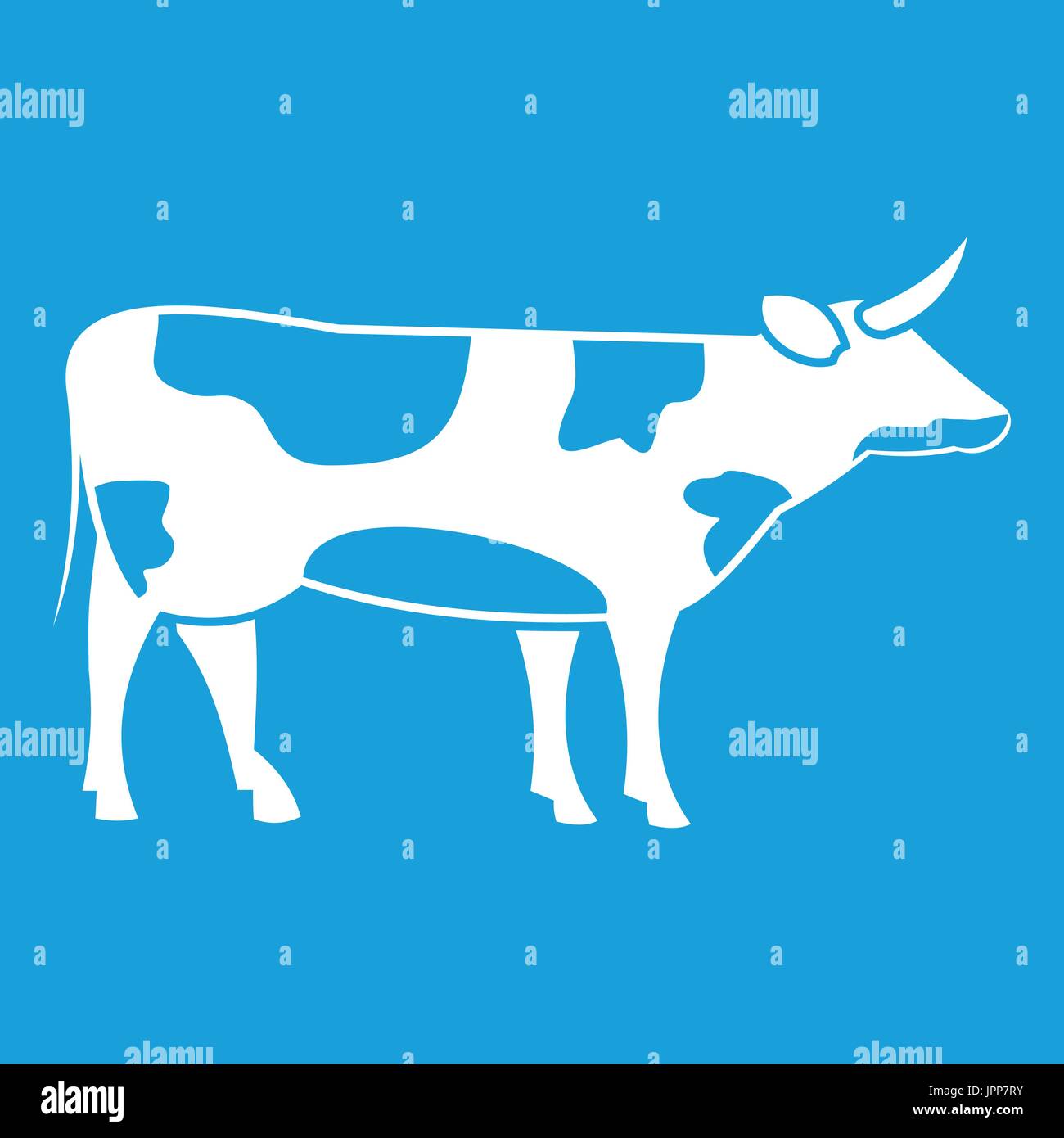 Switzerland cow icon white Stock Vector Image & Art - Alamy