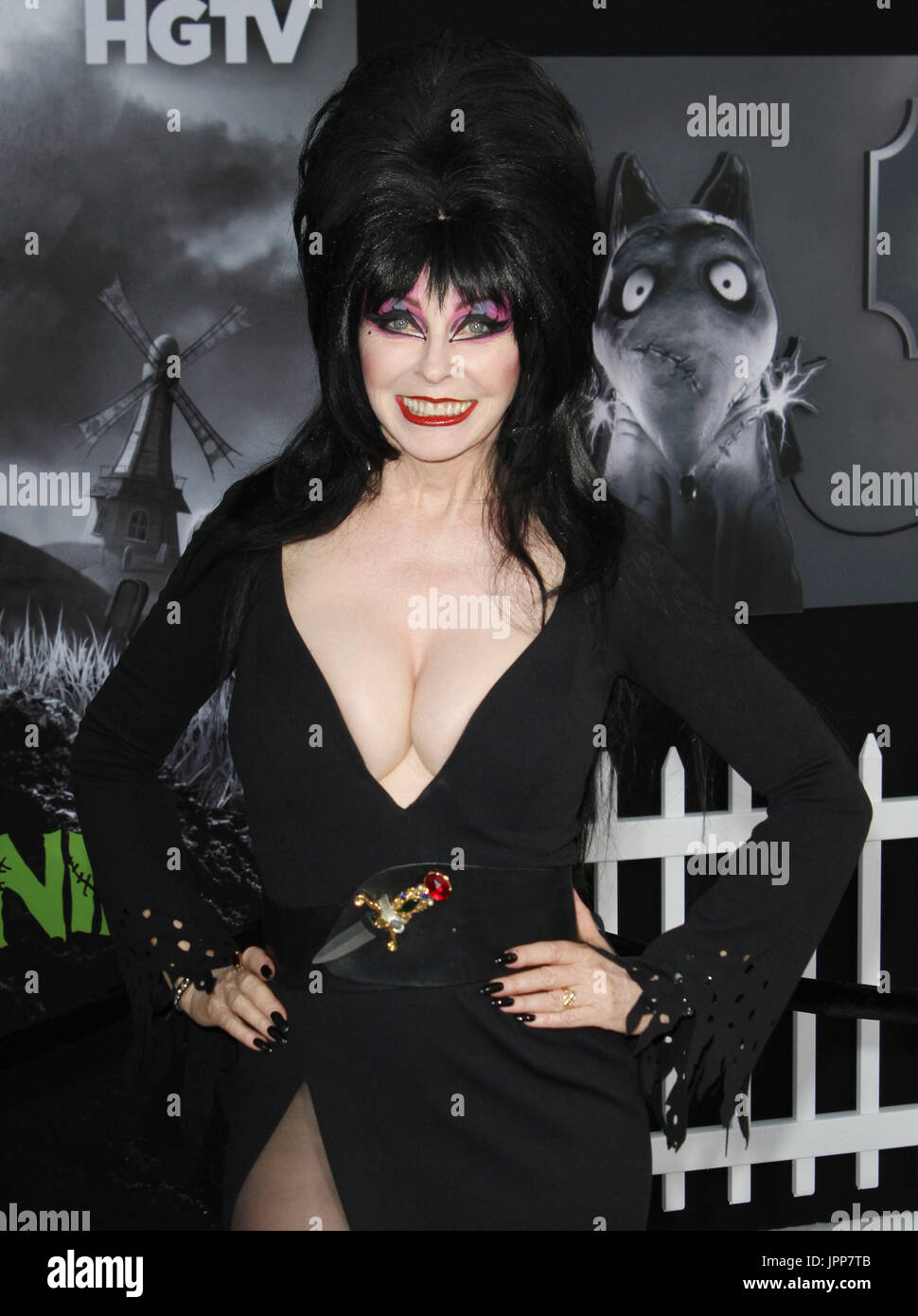 Cassandra Peterson AKA Elvira at the "Frankenweenie" Los Angeles Premiere held at the El Capitan ...