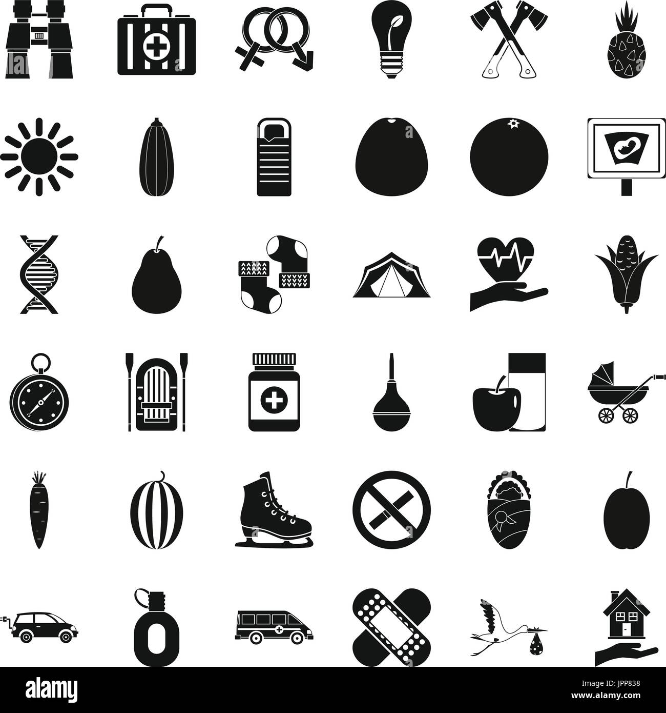 Children health icons set, simple style Stock Vector Image & Art - Alamy