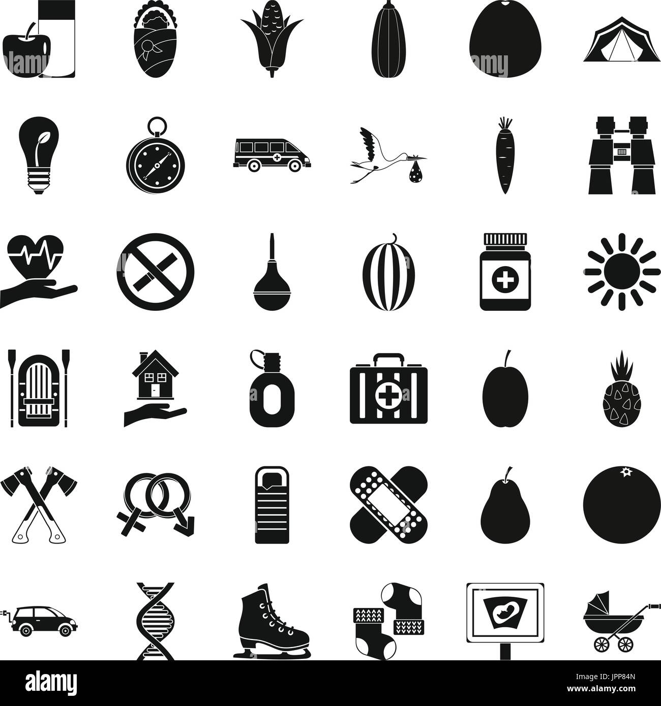 Child condition icons set, simple style Stock Vector Image & Art - Alamy