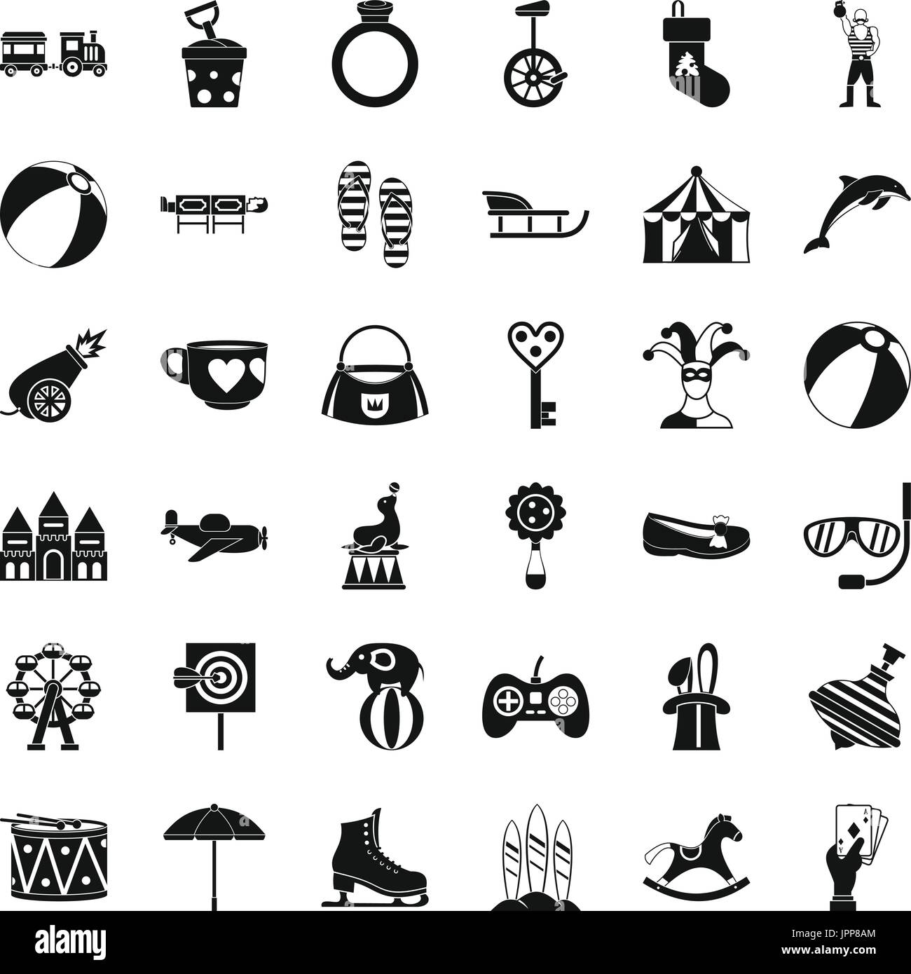 Children toy icons set, simple style Stock Vector Image & Art - Alamy