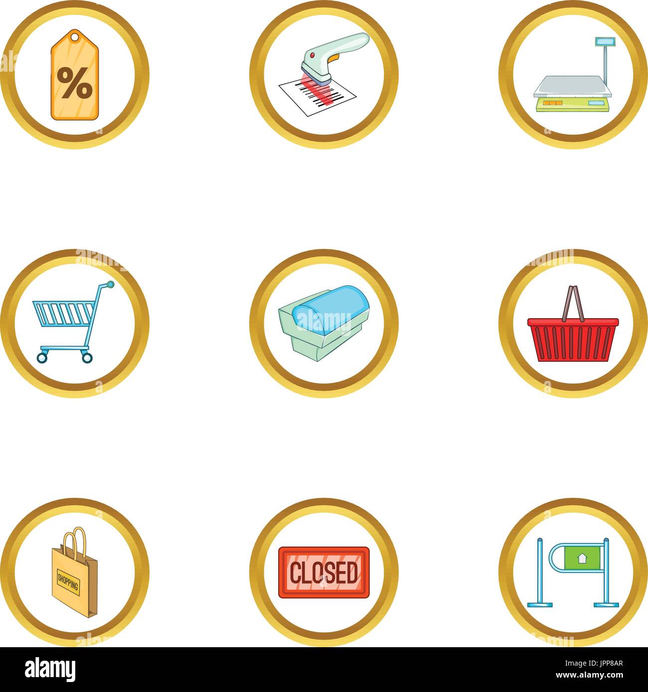 Purchase icons set, cartoon style Stock Vector Image & Art - Alamy