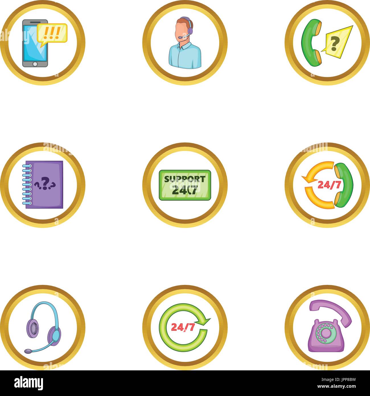 Online support icons set, cartoon style Stock Vector Image & Art - Alamy