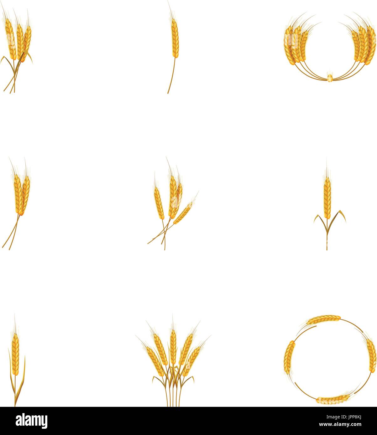 Types of wheat icons set, cartoon style Stock Vector Image & Art - Alamy