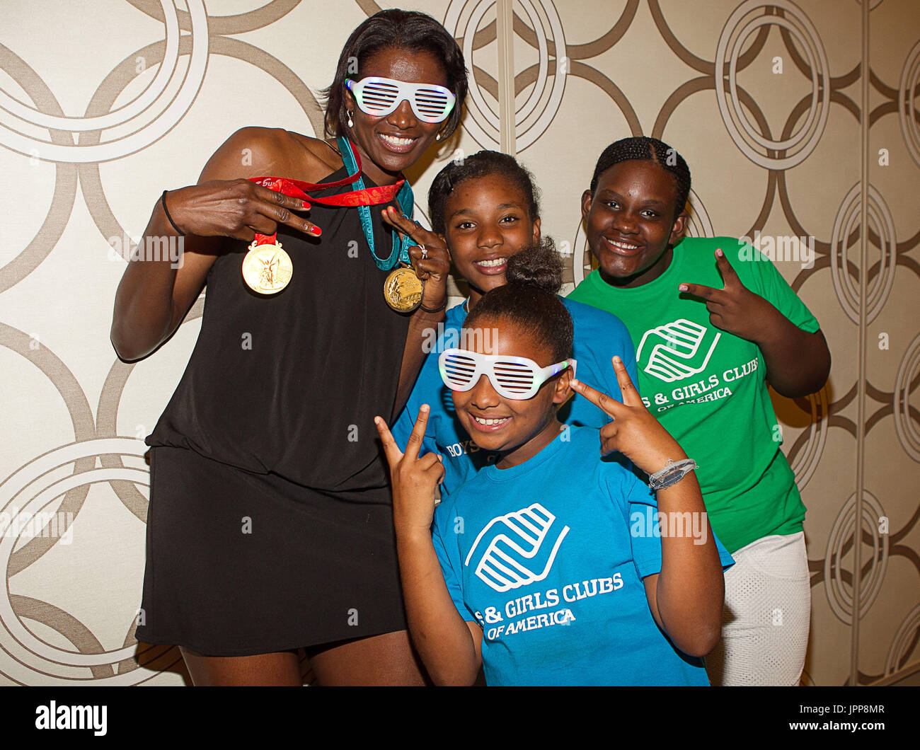 Olympic Gold Medalists De Lisha Milton Jones of the Los Angeles Sparks ...