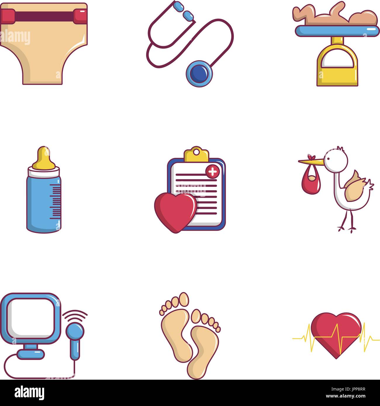 Pregnancy mother icons set, flat style Stock Vector Image & Art - Alamy