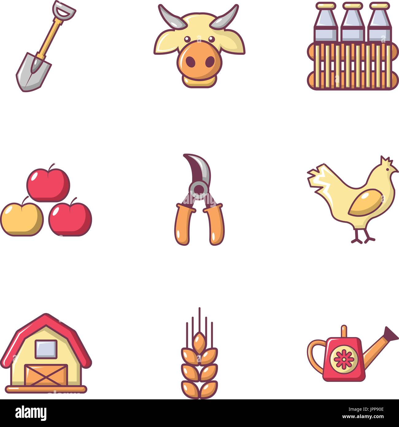 Farming icons set, flat style Stock Vector Image & Art - Alamy