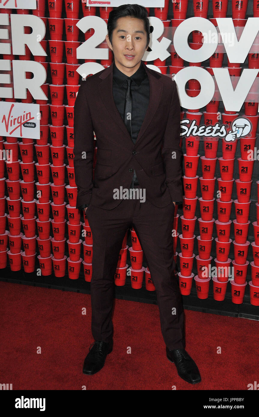 Justin Chon at the "21 And Over" Los Angeles Premiere held at Westwood ...