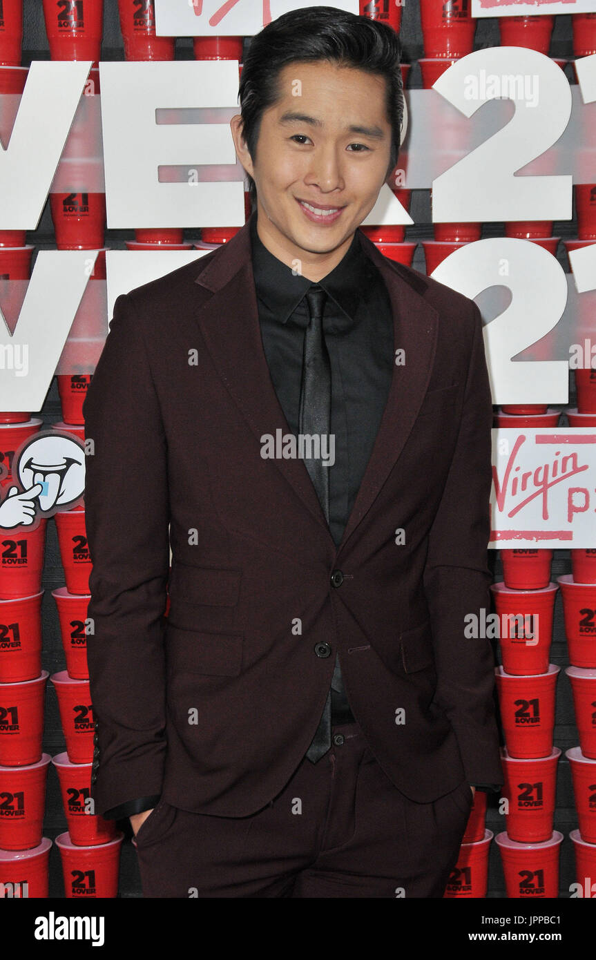 Justin Chon at the "21 And Over" Los Angeles Premiere held at Westwood ...