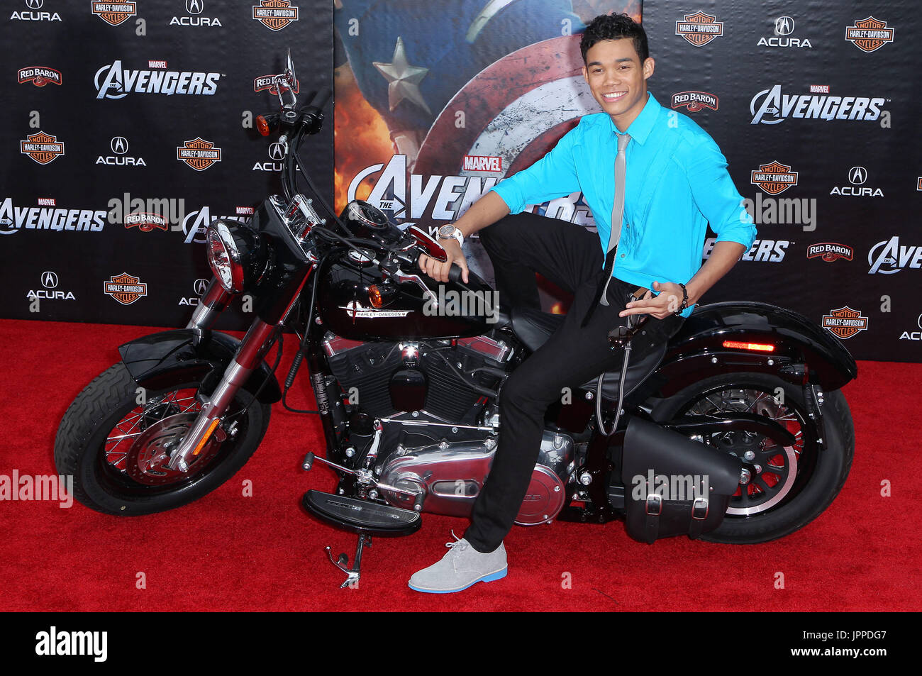 Roshon Fegan at the World Premiere of "The Avengers" held at the El ...
