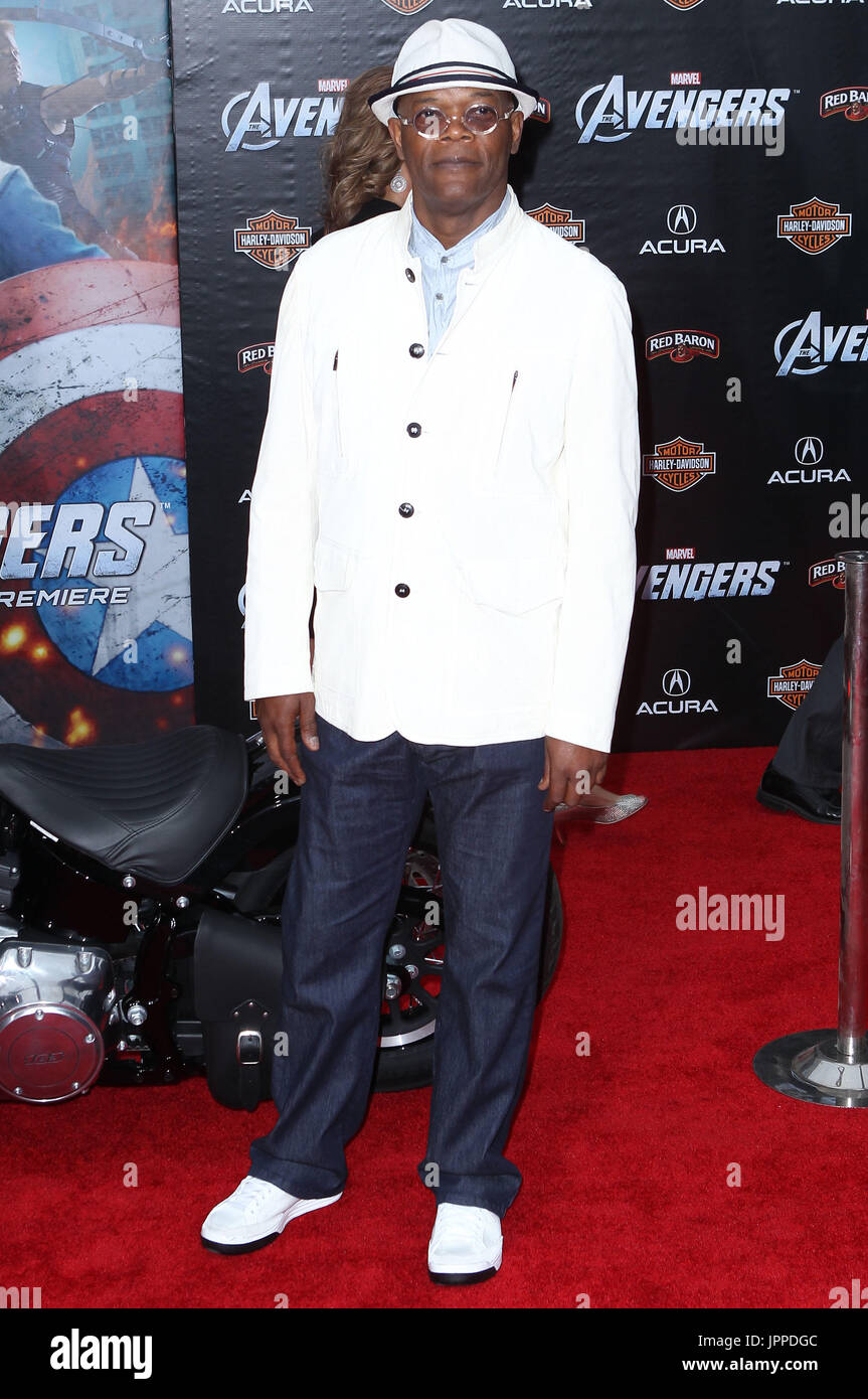 Samuel L. Jackson at the World Premiere of "The Avengers" held at the ...