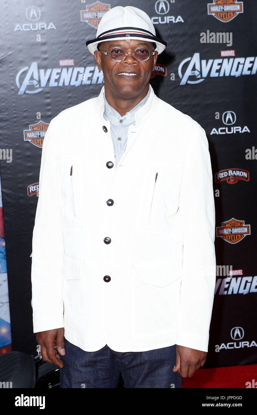 Samuel L. Jackson at the World Premiere of "The Avengers" held at the ...