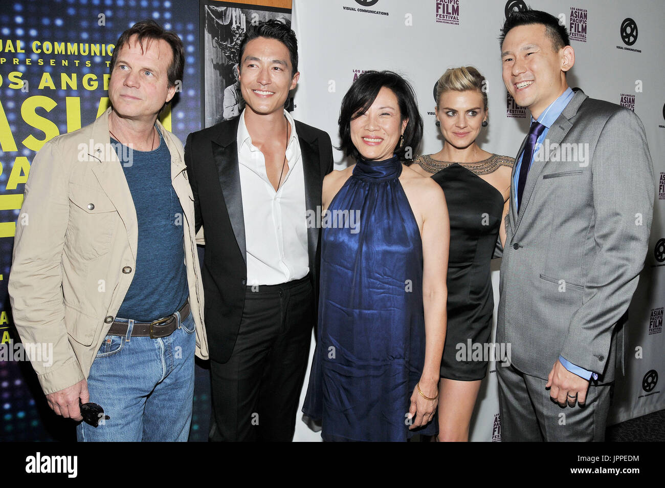 Bill Paxton, Daniel Henney, Janet Yang, Eliza Coupe & Director Daniel ...