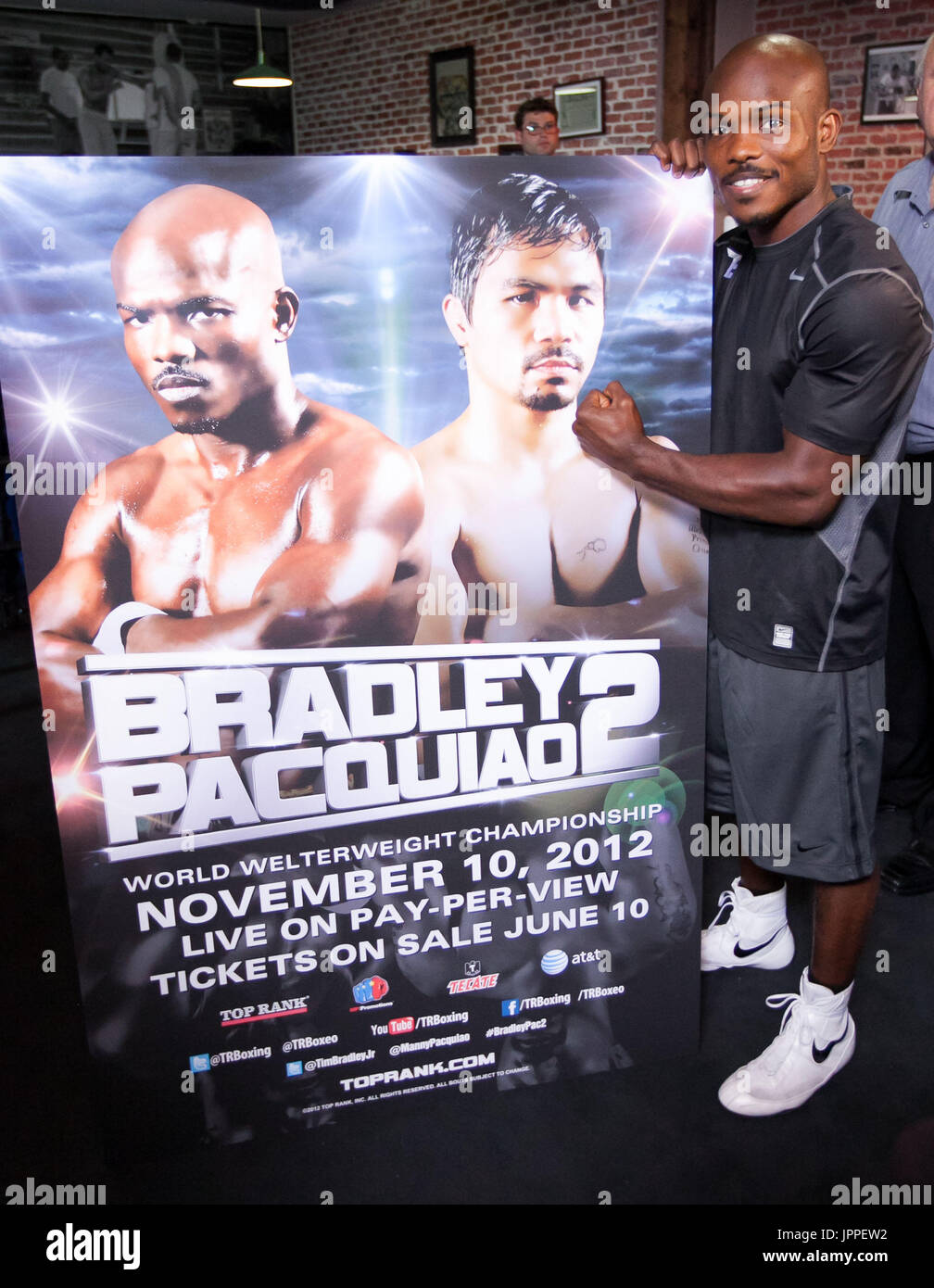Boxer Timothy Bradley at the Timothy Bradley Los Angeles Media Workout ...