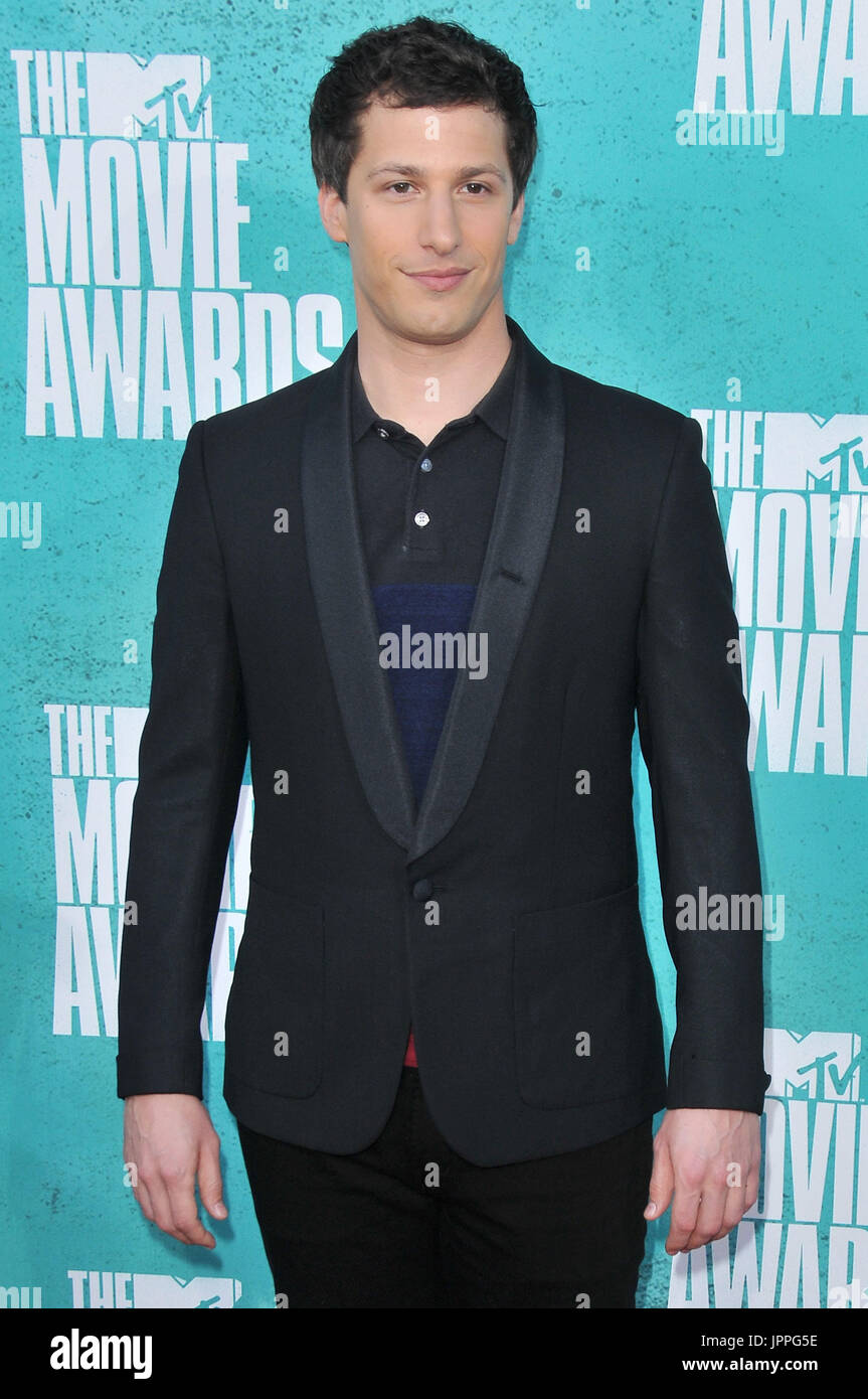 Andy Samberg at 2012 MTV Movie Awards held at the Gibson Amphitheatre ...