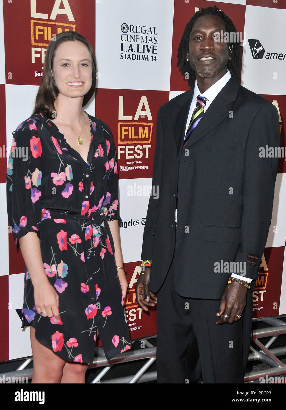 Documentary Filmmaker Katherine Fairfax Wright & the subject Longjones at the 2012 Los Angeles ...