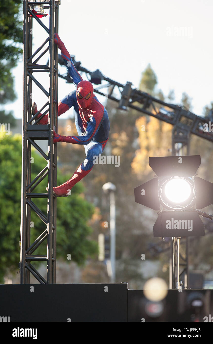 Spider-Man at the "The Amazing Spider-Man" Los Angeles Premiere held at ...