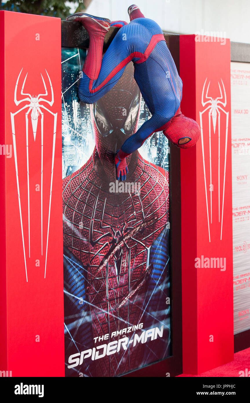 Spider-Man at the "The Amazing Spider-Man" Los Angeles Premiere held at ...