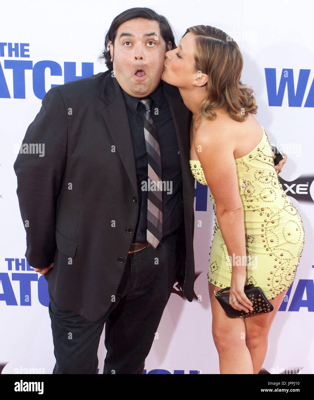 Joe Nunez & Guest at "The Watch" Los Angeles Premiere held at the ...