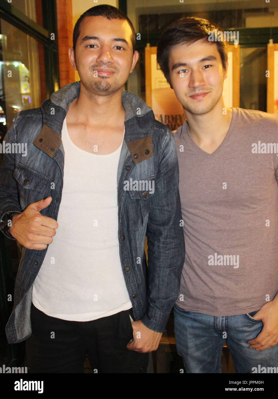 John Paul Duray and Steven Silva at Army Navy Restaurant in Quezon City ...