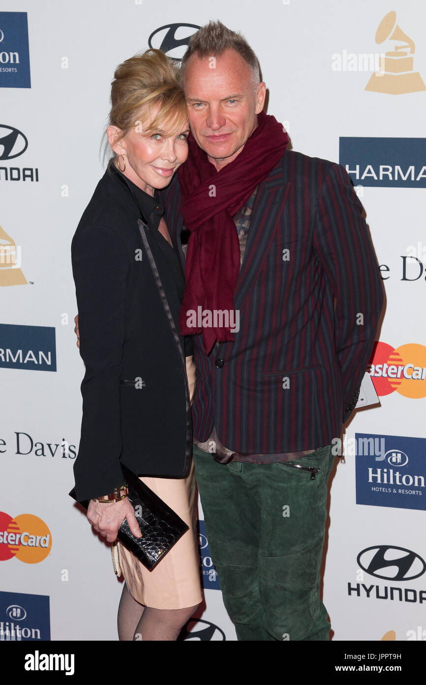 Trudie Styler and Sting arrives at Clive Davis & The Recording Academy ...
