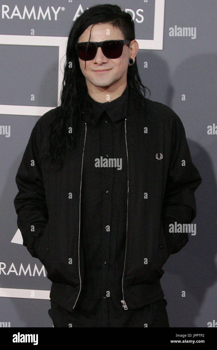 Skrillex at the 55th Annual Grammy Awards held at the Staples Center in ...