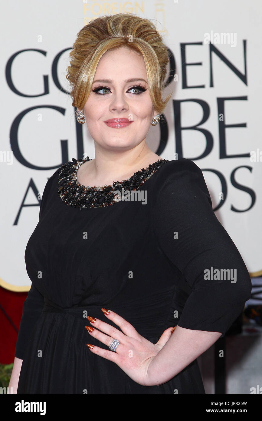 Adele arrives to the 70th Annual Golden Globe Awards held at the ...