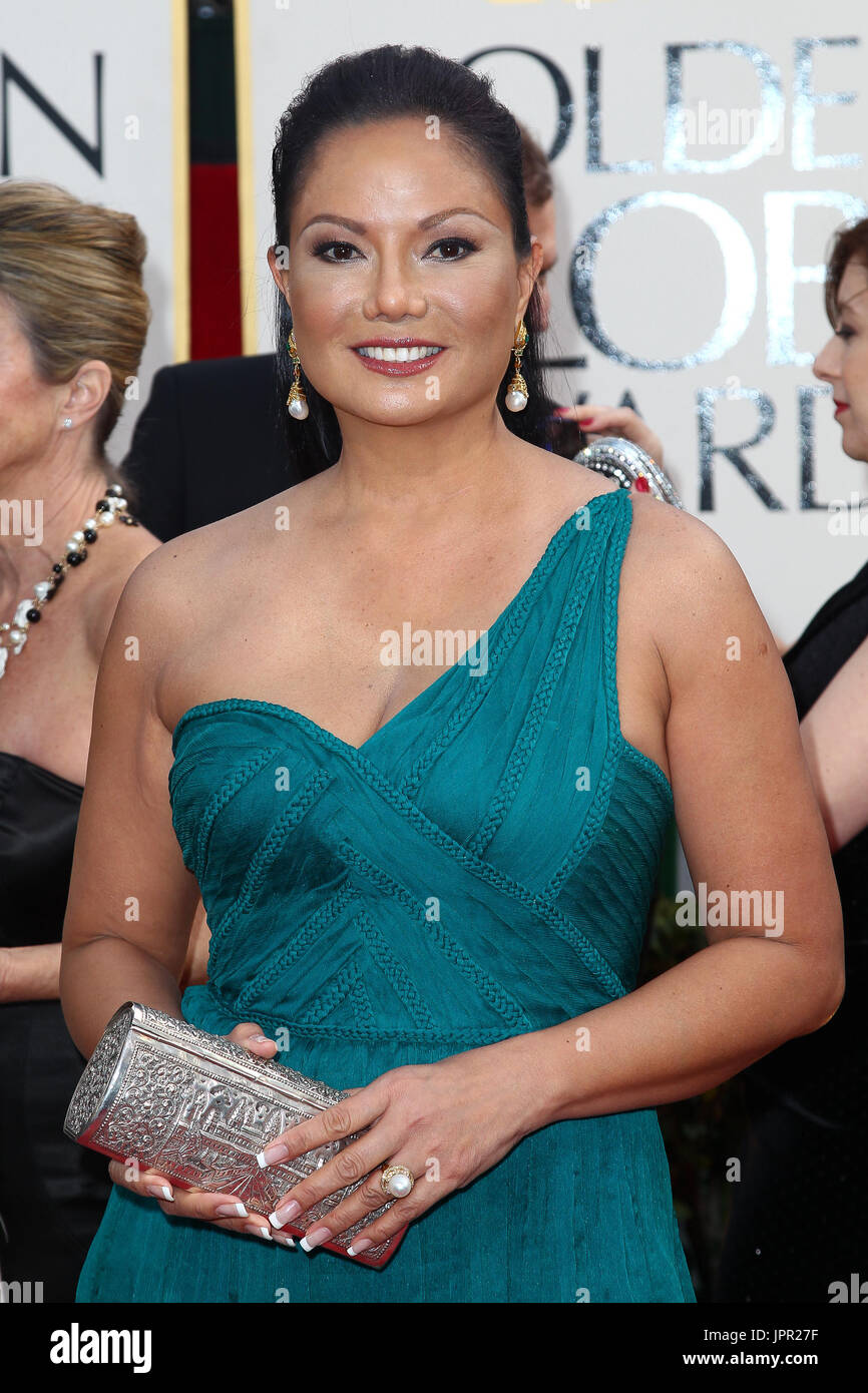 Bessie Badilla arrives to the 70th Annual Golden Globe Awards held at ...