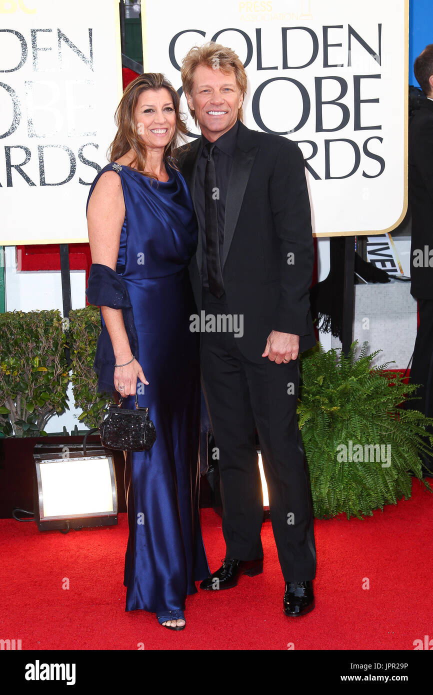 Dorothea Hurley and Jon Bon Jovi arrives to the 70th Annual Golden ...
