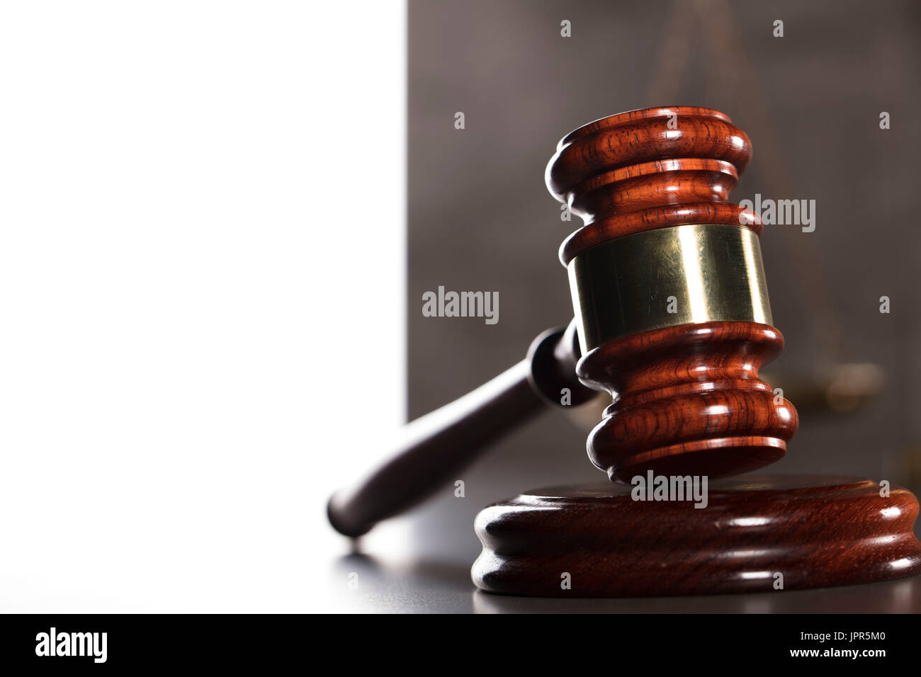 Law symbols. Gavel. Law concept background. Place for text Stock Photo ...