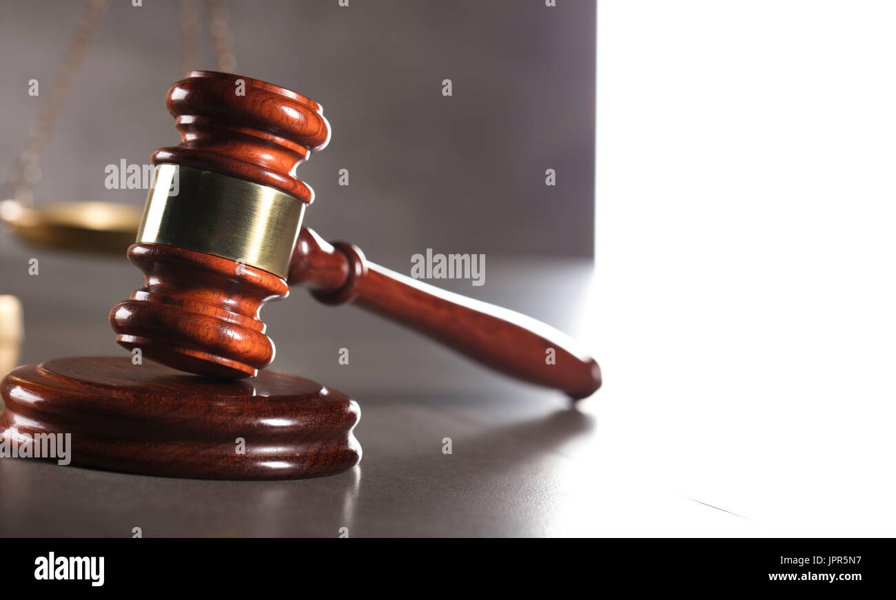 Law symbols. Gavel. Law concept background. Place for text Stock Photo ...